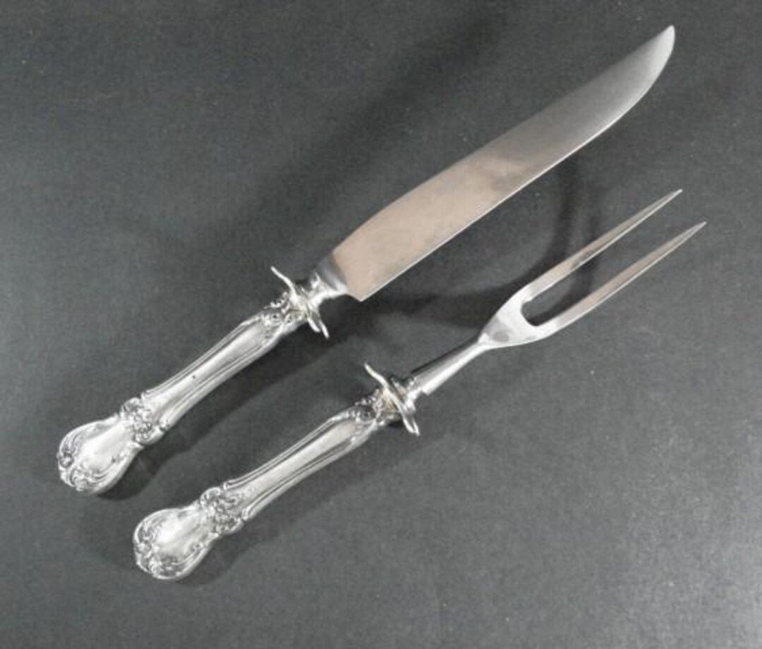 Sterling Handle Carving Set, Towle Silver Company Massachusetts, Ornate ...