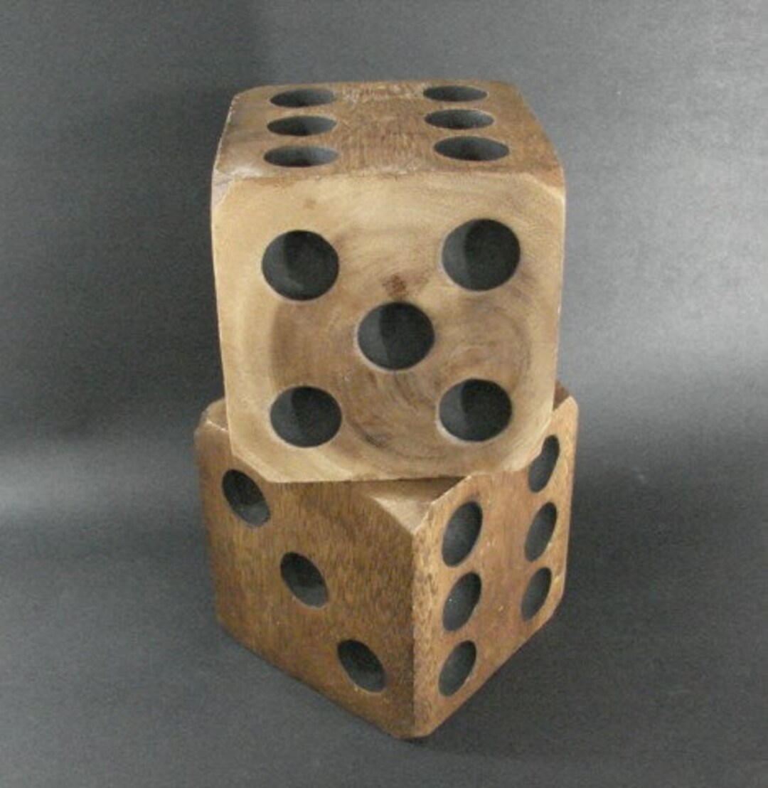 Large Pair Wood Dice - Etsy