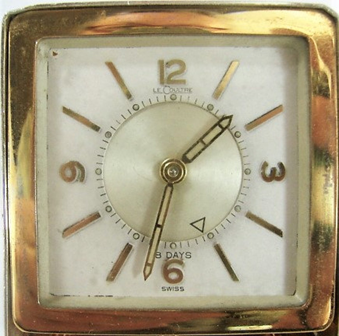 8 Day Lecoultre Travel Alarm Clock Brass and Chrome MCM - Etsy