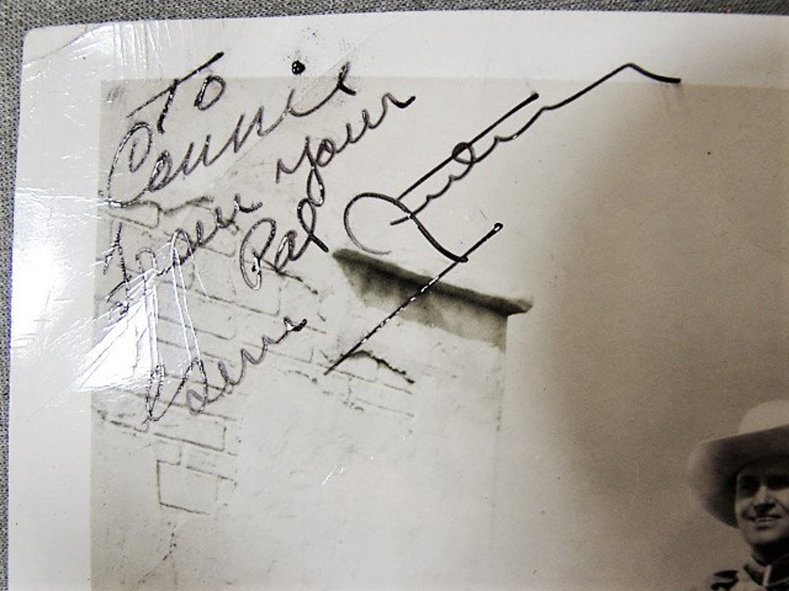 Original Gene Autry Signed Photo champ and Guitar 1950s - Etsy