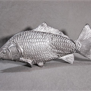 Silver Metal Fish Napkin Holder, Modello Depositato, 1970s, Koi Pisces ...