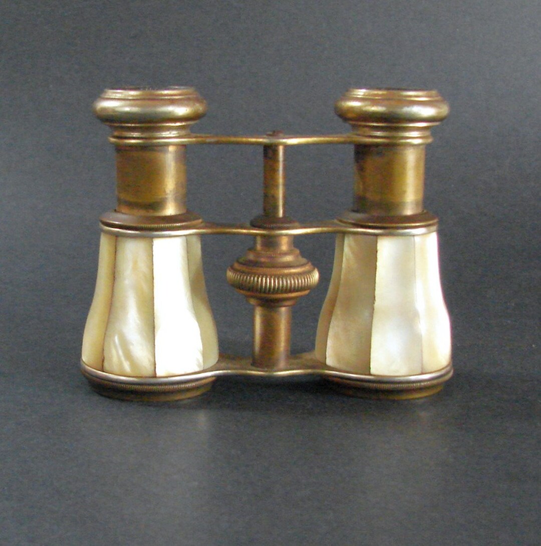 Antique Opera Glasses, Chevalier Paris, Mother of Pearl and Brass, Ca ...