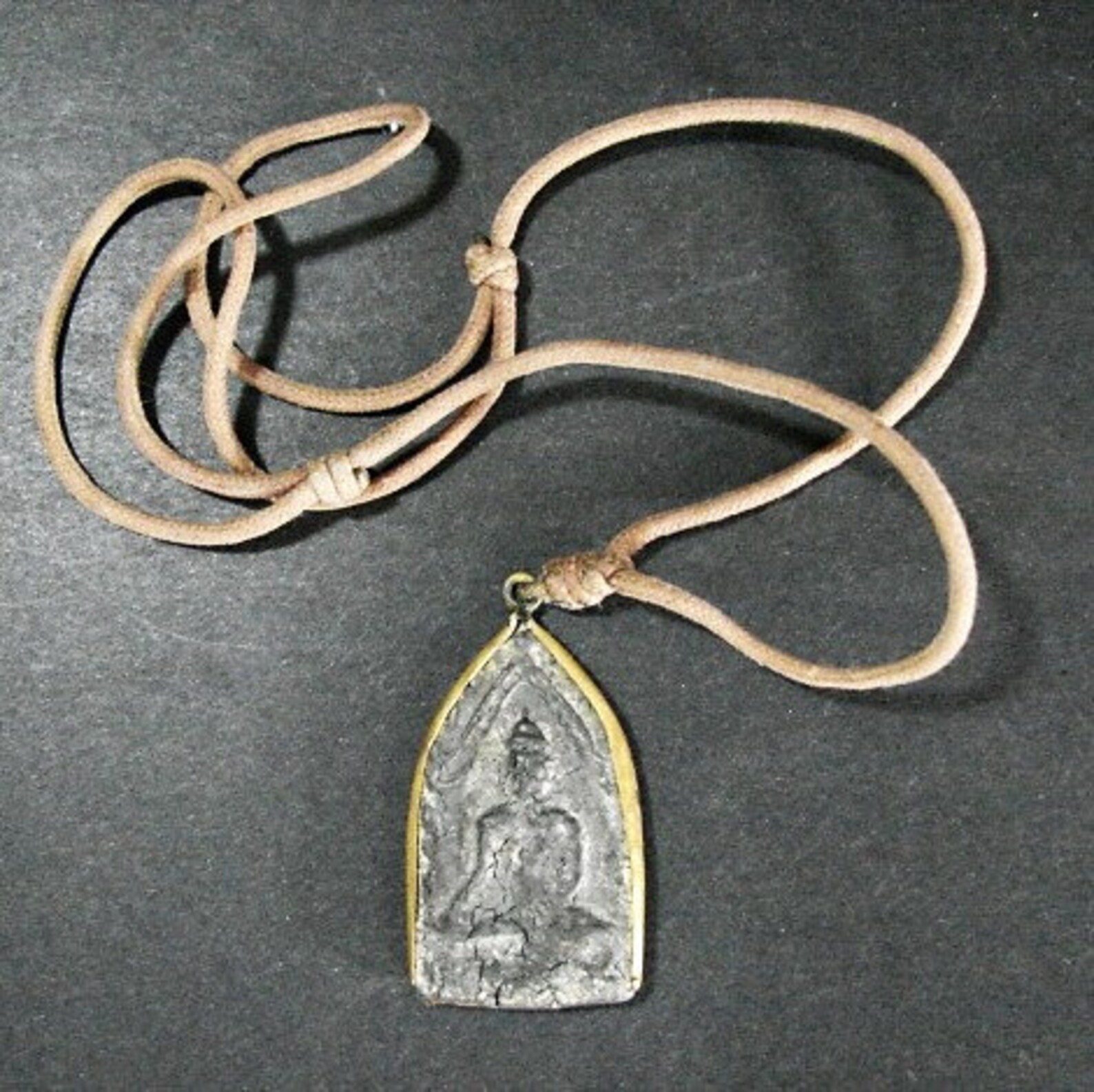 Antique Hindu Amulet Pendant on Cord, - Etsy