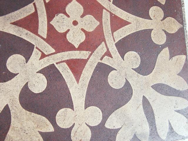 Minton & Co Tile, Architectural Floor or Wall, Neo-gothic Design, Muted ...