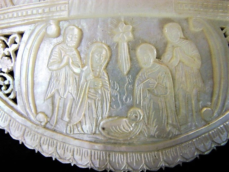 Carved MOP Last Supper Antique Shell Framed - Etsy