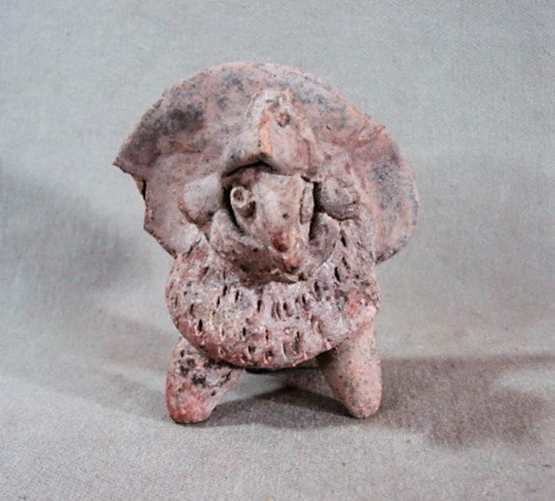 Precolumbian Pottery Figural Whistle, Western Mexico, Birdlike Creature ...