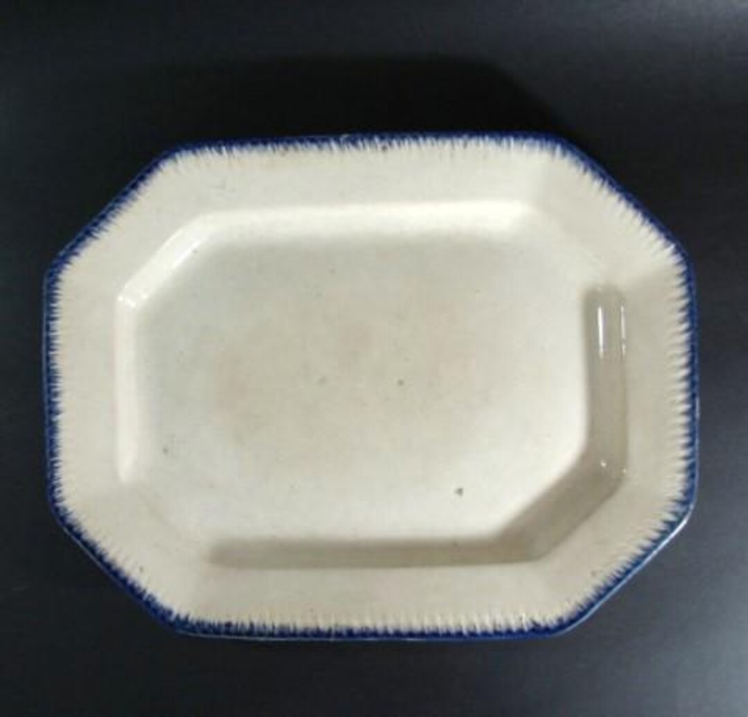 14" Antique Feather Edge Platter, Leeds Ware England, Ca 1850 ...