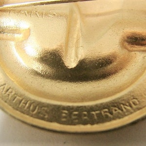 Arthus Bertrand Gilded Bronze Brooch - Ship With Fleur De Lis - Etsy