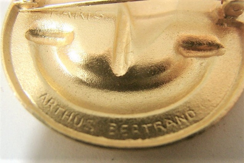 Arthus Bertrand Gilded Bronze Brooch Ship With Fleur De Lis - Etsy