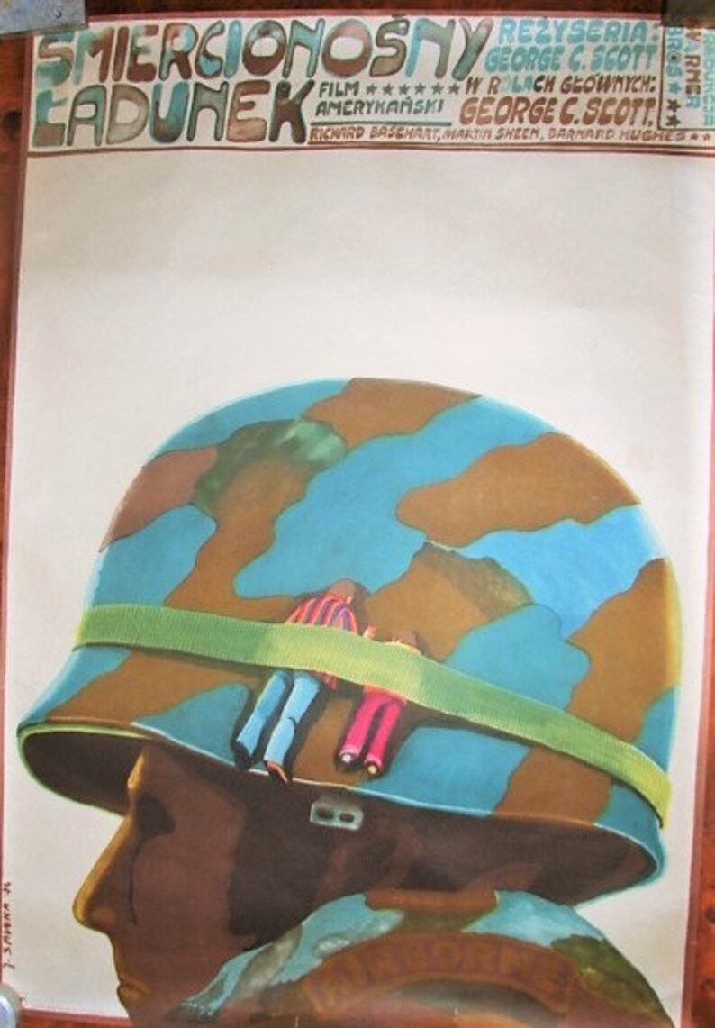 1974 RAGE Movie Poster George C Scott ORIGINAL Polish | Etsy