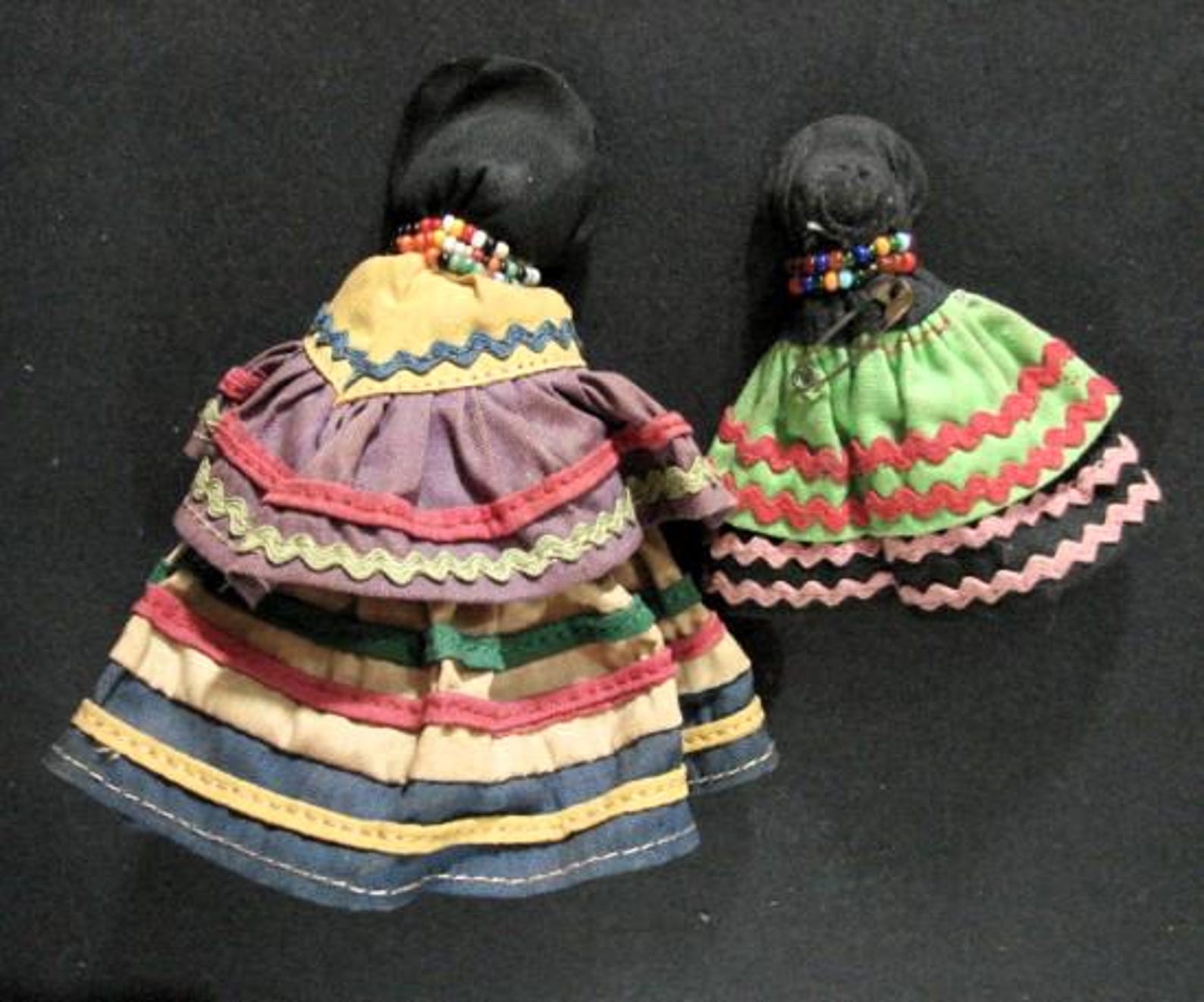 4 Handmade Seminole Dolls, Small Sizes, Nice Color and Details, Mid ...