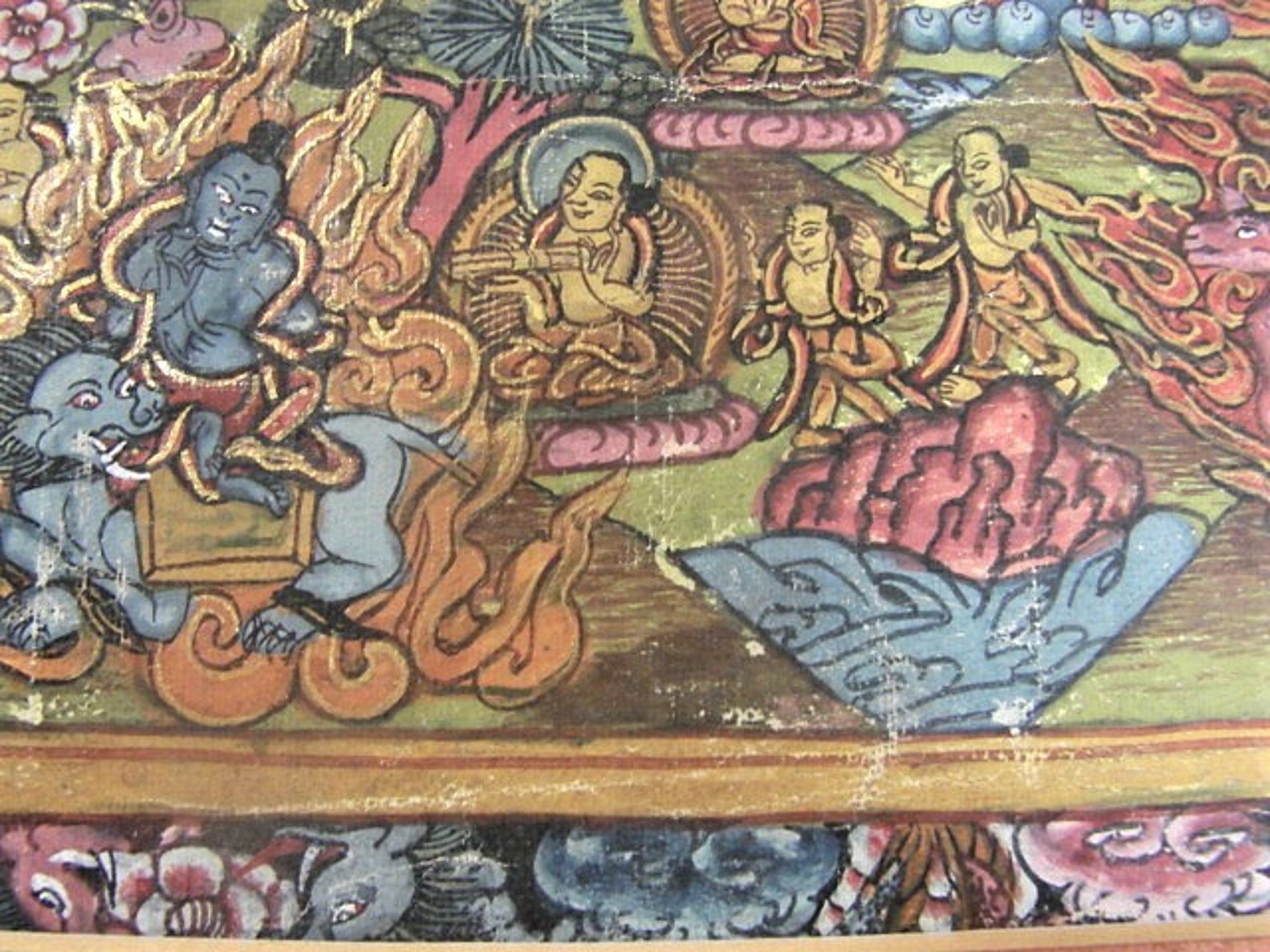 Finely Painted Thanka Matted Nepalese | Etsy