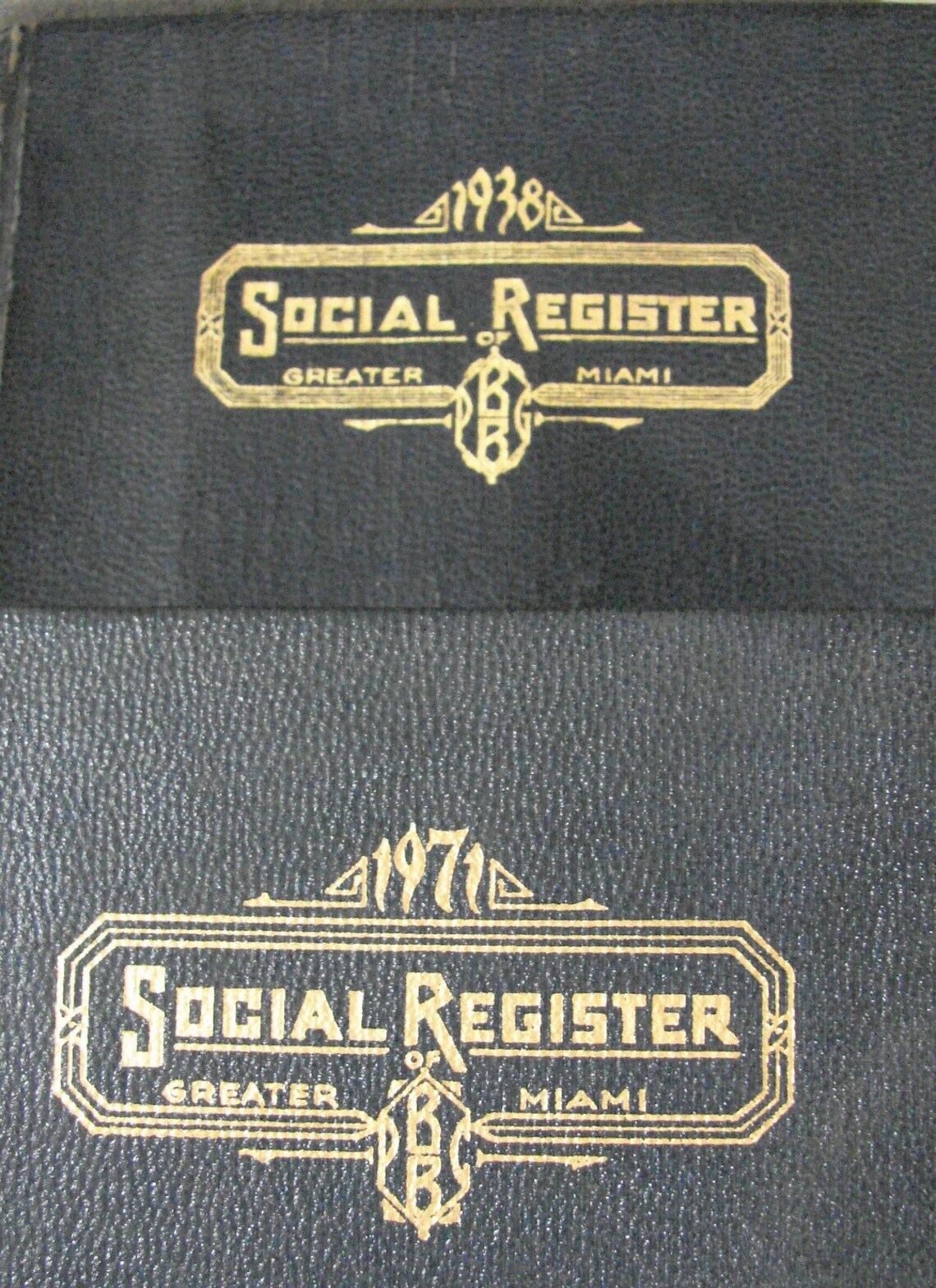 Social Register Miami Florida, 2 Volumes, 1938 and 1971, Soft Bindings ...