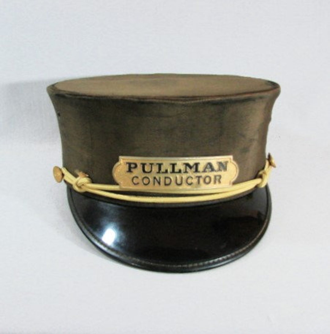 Vintage Pullman Conductor Cap, Badge, Buttons, Gold Braid, Chicago ...