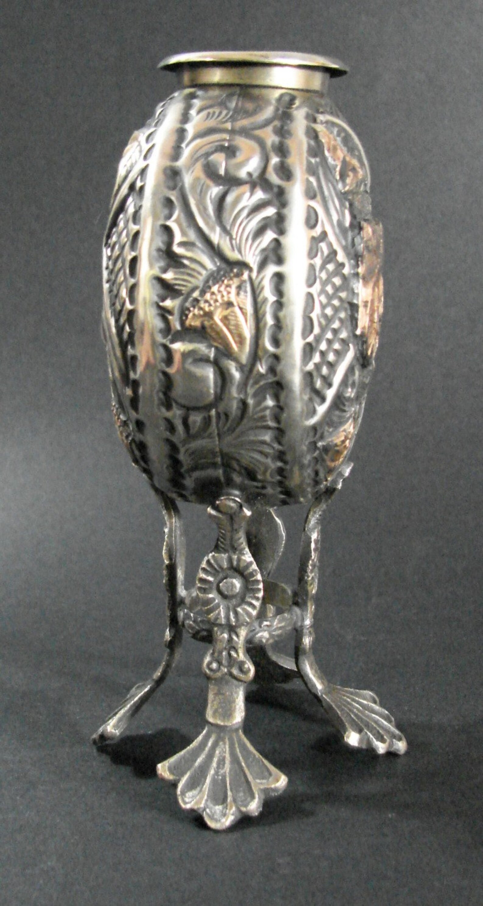 Antique Embossed Mate Cup, Rich Rococo Design With Gold Details, Horse ...