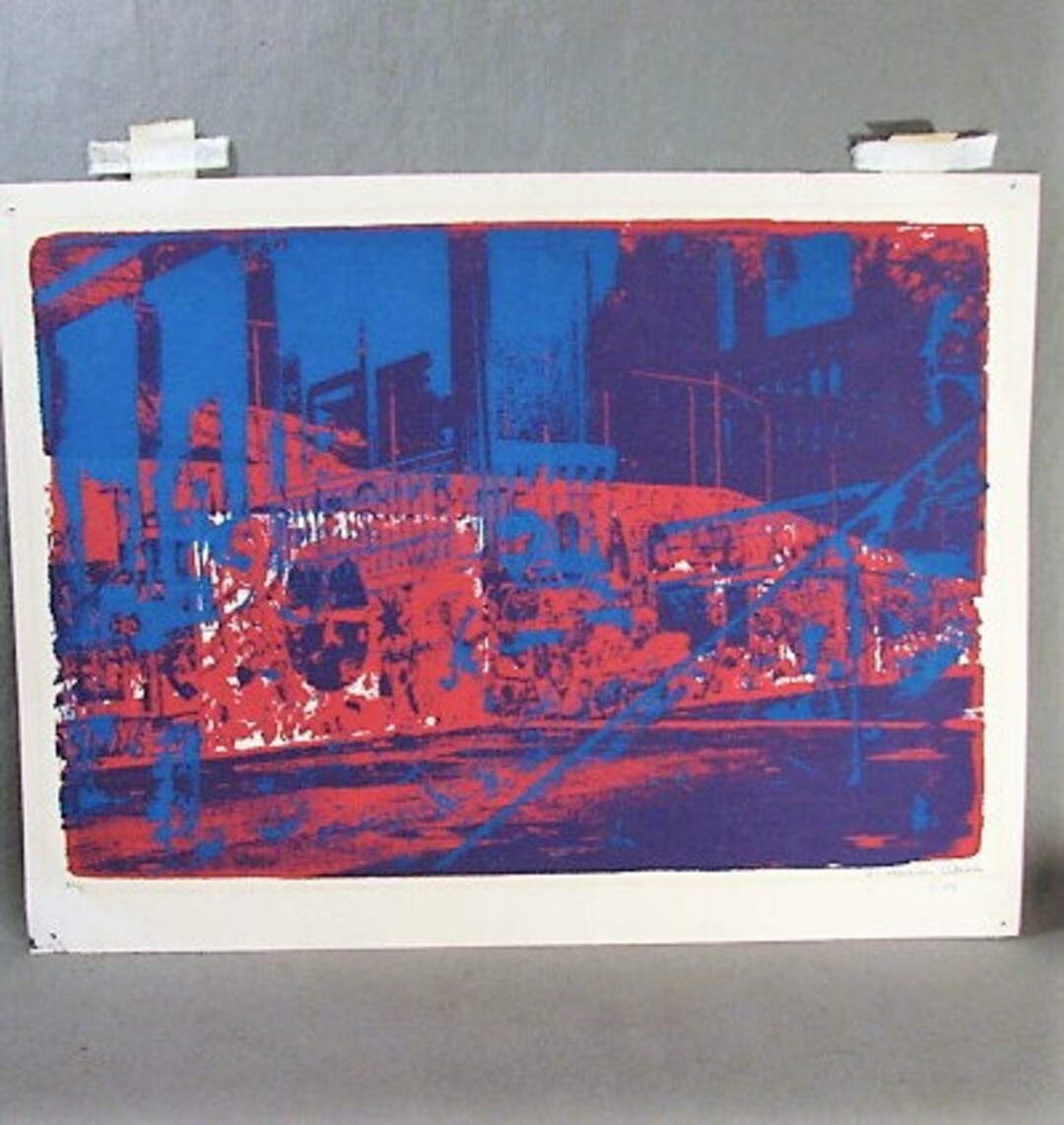 Urban Graffiti Screenprint, Signed and Dated '89, Rich Color, Nice Size ...