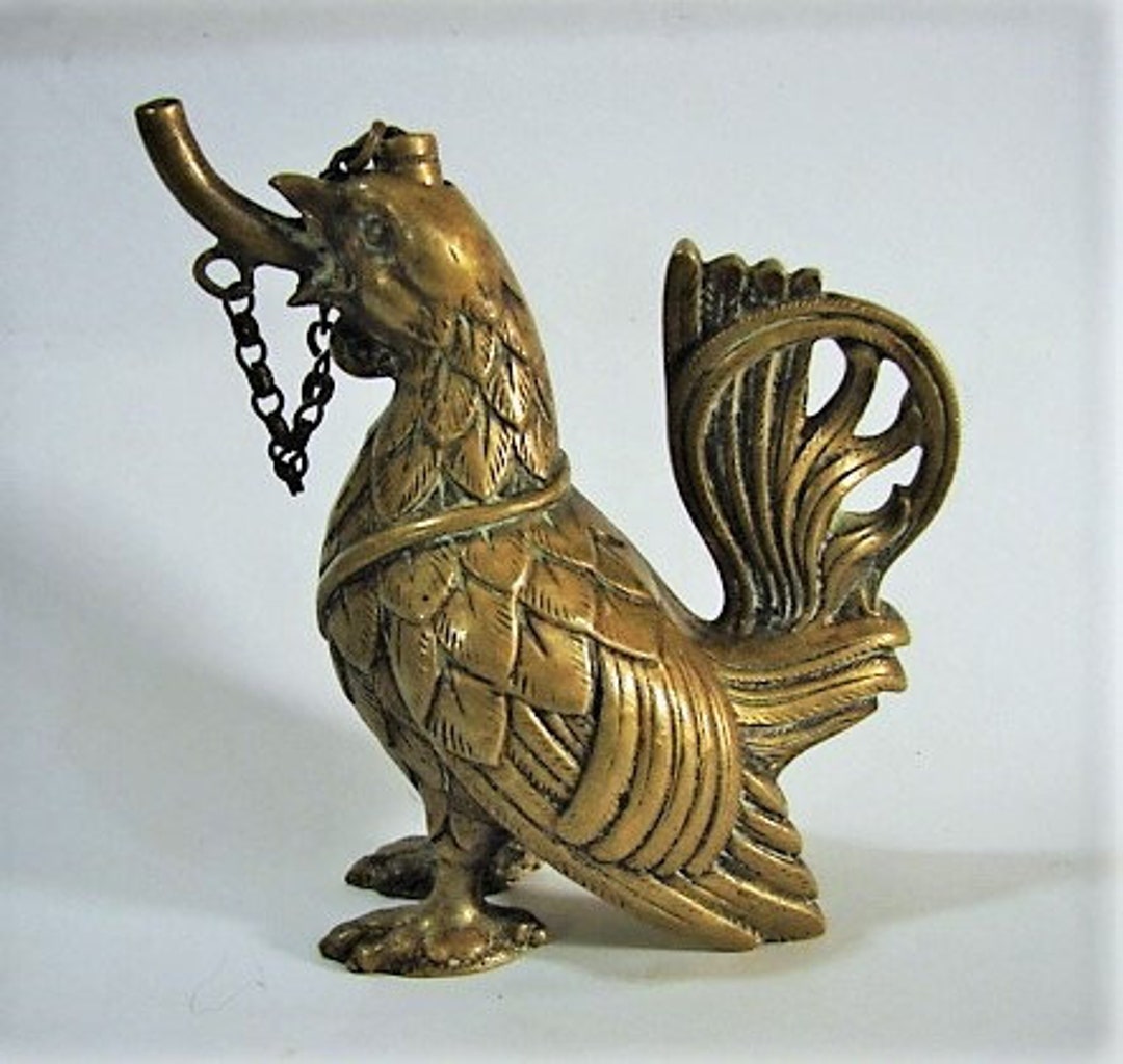 Bronze Cigar Lighter, Rooster Figure, Ca 1900, Germany, Table or Saloon ...