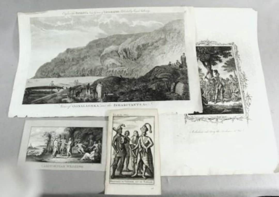 19th Cent Native American Prints, Alaska to Florida, Antique Wove Paper ...