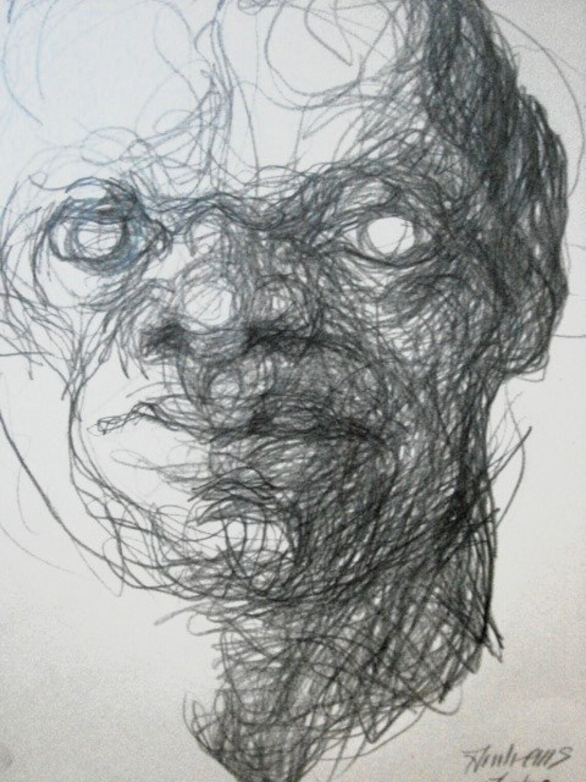 Fabulous Drawings by Artist 1933, Swirling Lines, Wonderful Technique ...