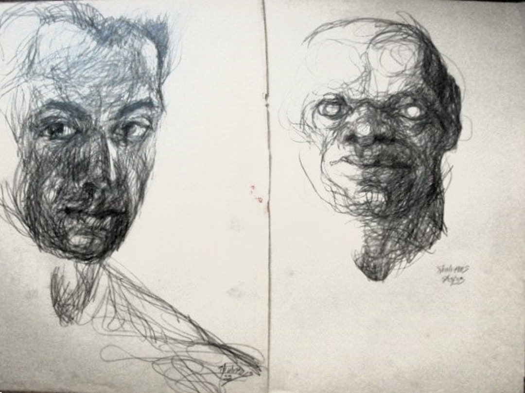 Fabulous Drawings by Artist 1933, Swirling Lines, Wonderful Technique ...