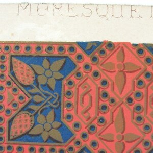 Antique Moresque Lithograph, Owen Jones, From His Folio Grammar of ...