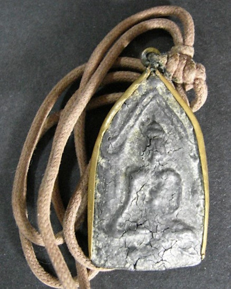 Antique Hindu Amulet Pendant on Cord, - Etsy