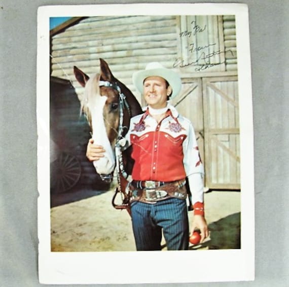 Original Gene Autry and Champ Color Photo Signed 1960s - Etsy
