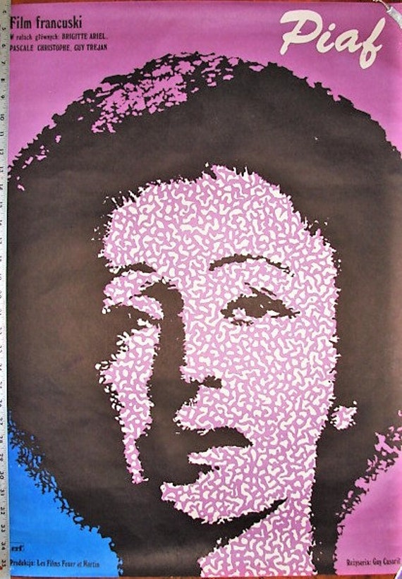 1970s Edith Piaf Polish Film Poster Great Graphics Edith - Etsy