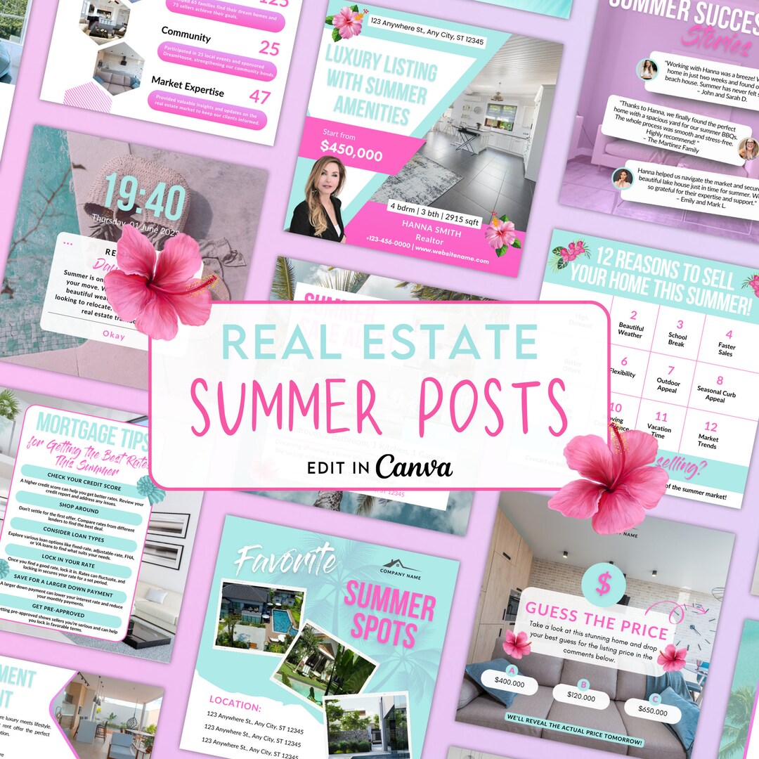 Summer Realtor Instagram Post, Summer Real Estate Social Media Post ...