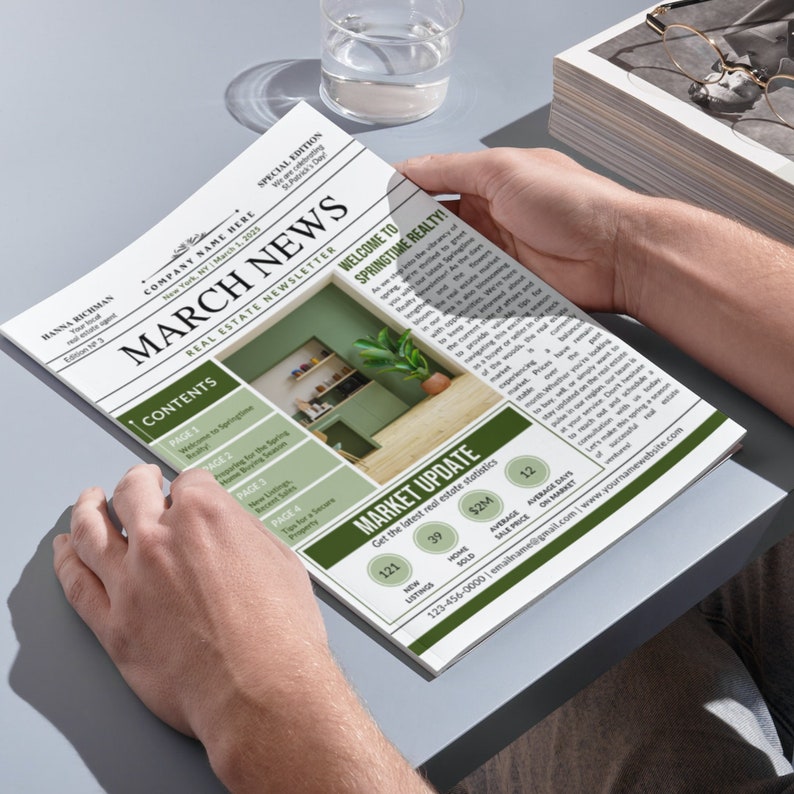 March Real Estate Newsletter, Realtor Marketing Newsletter, Spring ...