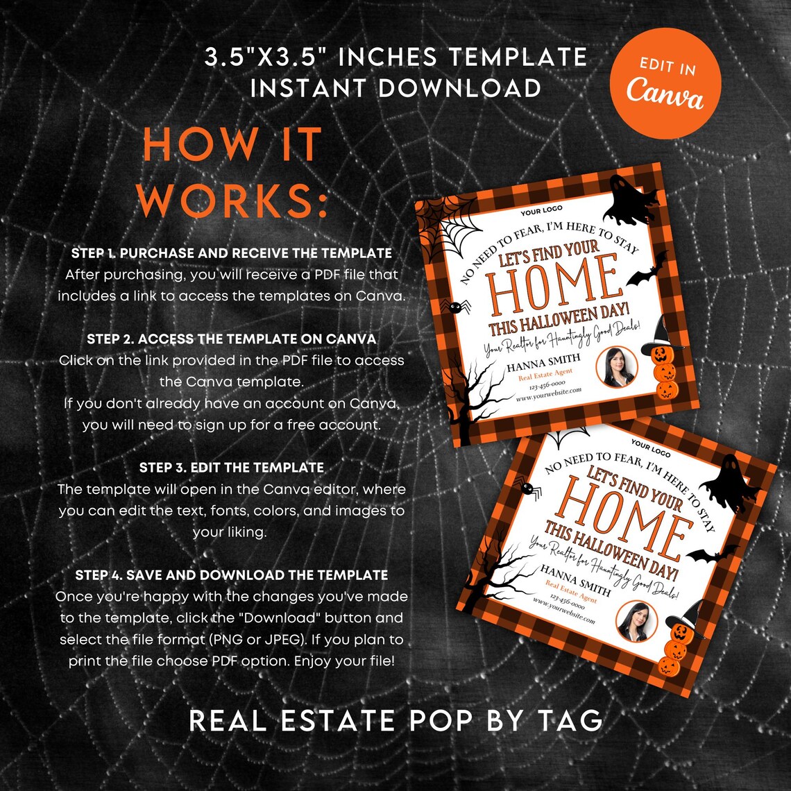 Real Estate Halloween Pop by Tag, Realtor Halloween Pop by Tag Template ...