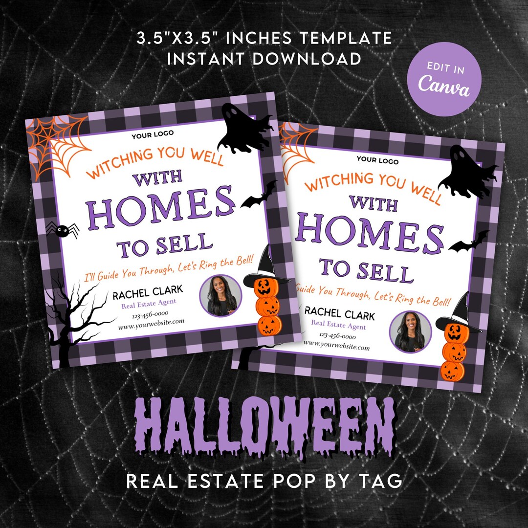 Halloween Realtor Pop by Tag, Real Estate Halloween Pop by Tags ,fall ...