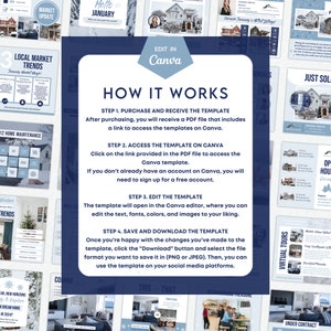 January Realtor Social Media Post Templates, Winter Real Estate Agent ...