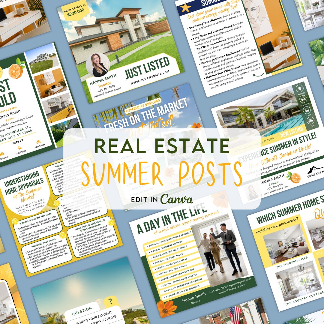 Summer Real Estate Instagram Posts, Summer Realtor Social Media ...