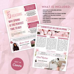 Spring Real Estate Newsletter, April Realtor Marketing Newsletter ...