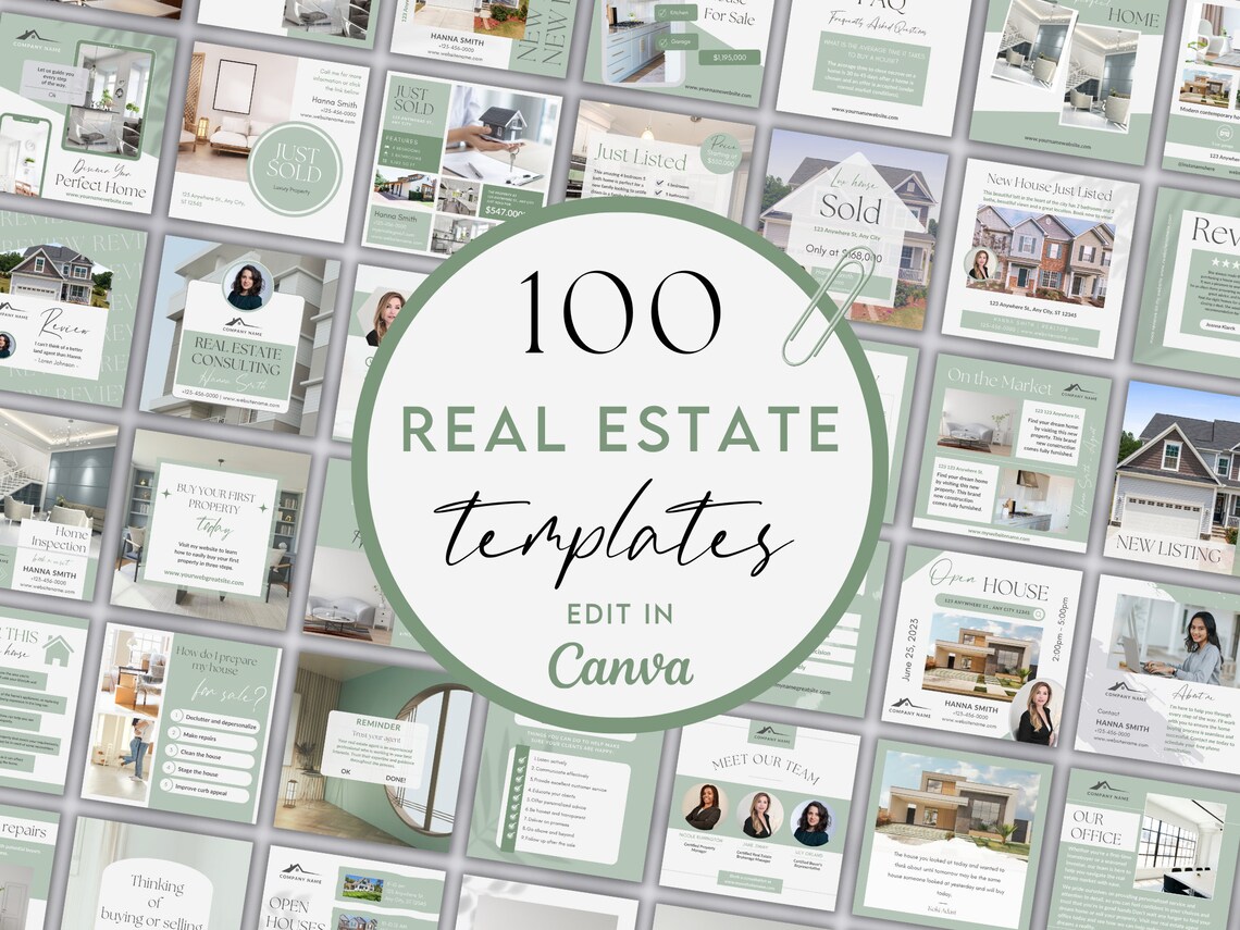 Real Estate Social Media Posts Templates,realtor Instagram Posts ...