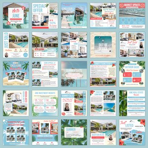 June Realtor Instagram Posts, Summer Real Estate Social Media Template ...