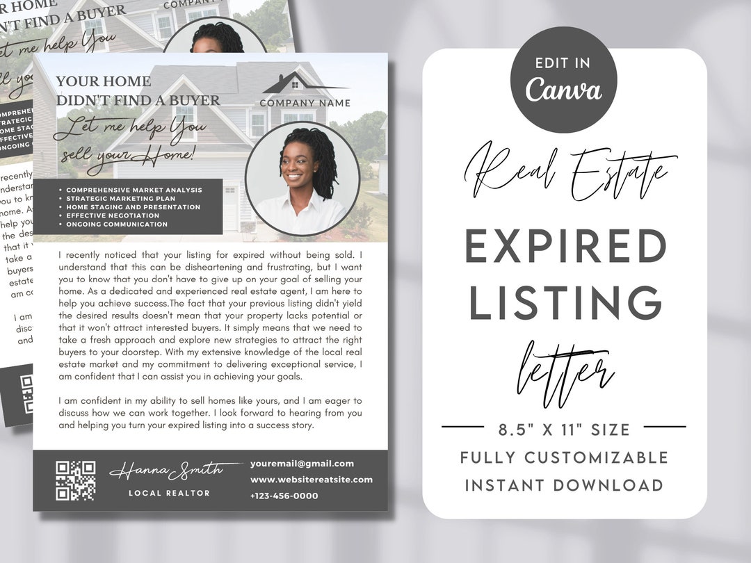 Real Estate Expired Listing Letter, Real Estate Expired Listing Flyer ...
