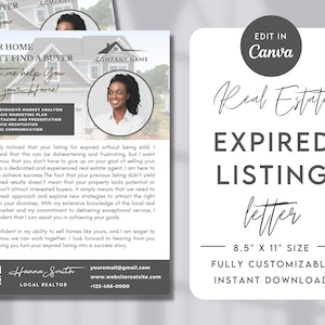 Real Estate Expired Listing Letter, Real Estate Expired Listing Flyer Template, Real Estate ...