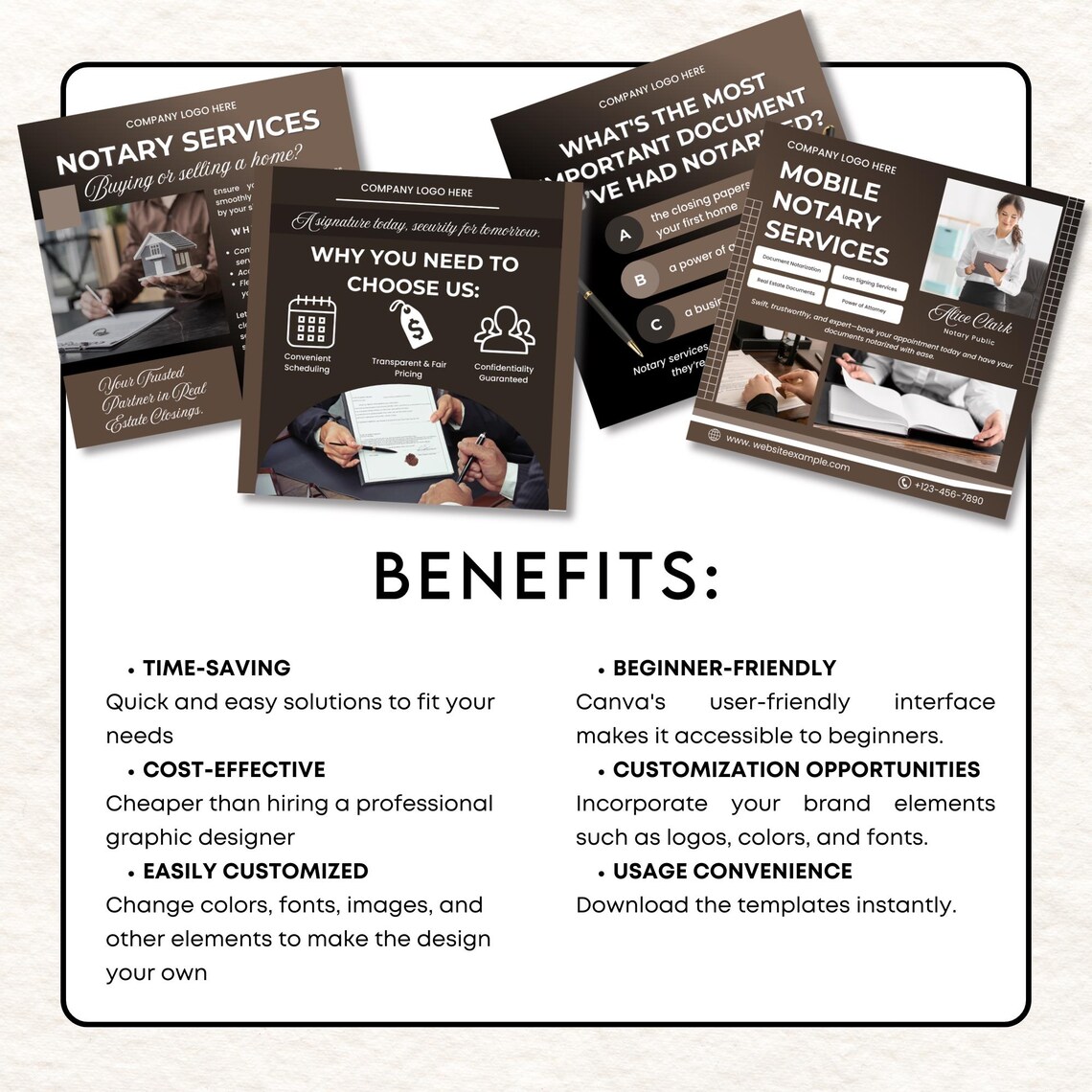 Notary Instagram Posts Bundle, Notary Social Media Templates, Notary ...