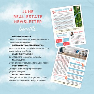 Summer Real Estate Newsletter, June Realtor Marketing Newsletter, June ...