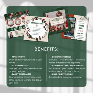 December Realtor Social Media Post Templates, Winter Real Estate ...