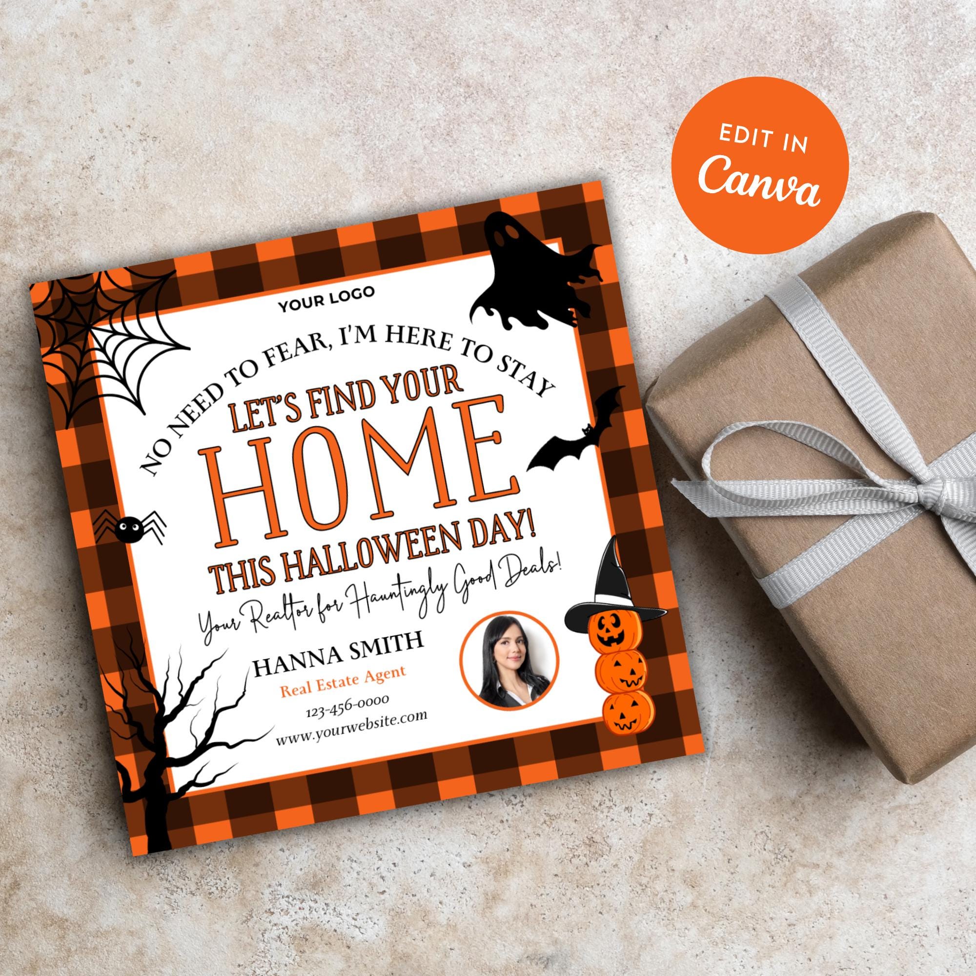 Real Estate Halloween Pop by Tag, Realtor Halloween Pop by Tag Template ...
