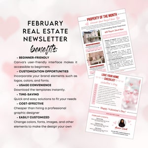 February Real Estate Newsletter, Realtor Marketing Newsletter ...