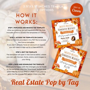 Real Estate Fall Pop by Tag, Realtor Fall Pop by Tag Template, Thank ...