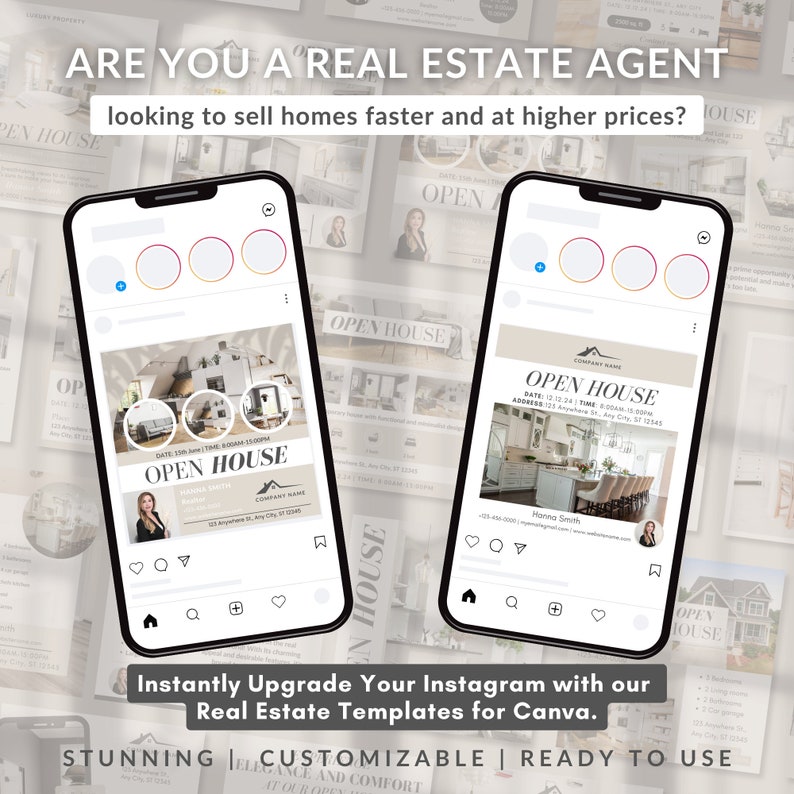 Open House Instagram Posts, Real Estate Open House Template, Social ...