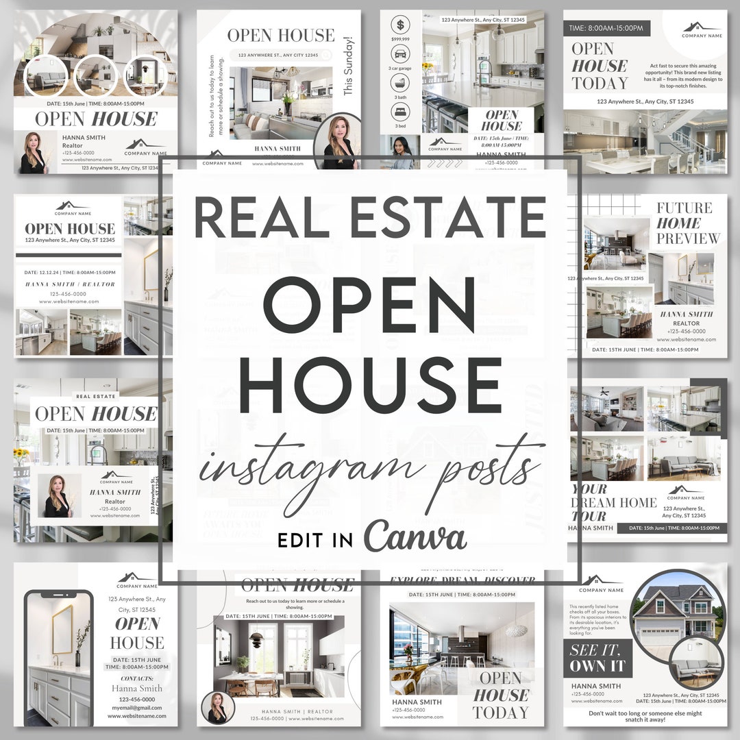 50 Open House Realtor Instagram Posts, Real Estate Open House Template ...