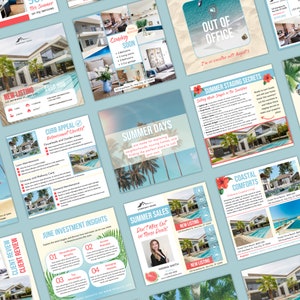 June Realtor Instagram Posts, Summer Real Estate Social Media Template ...