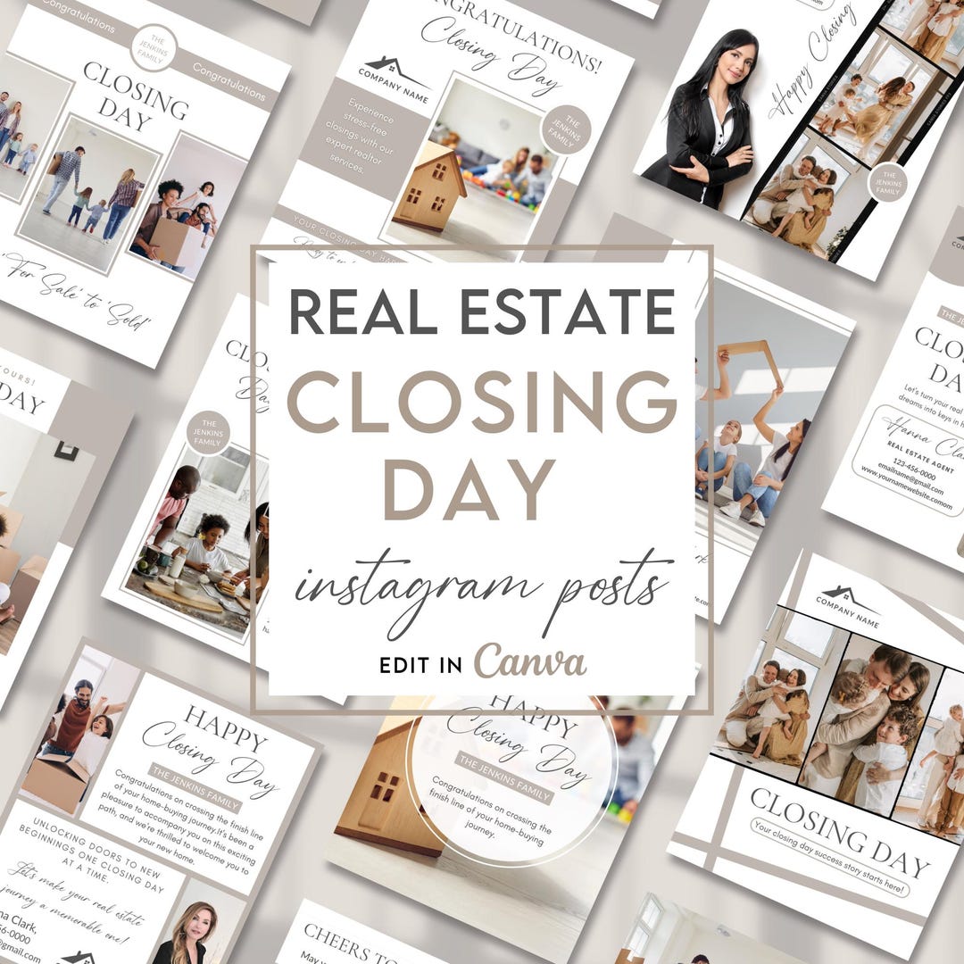 Closing Day Instagram Posts, Real Estate Closing Day Template,social ...