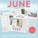 Summer Real Estate Newsletter, June Realtor Marketing Newsletter, June ...
